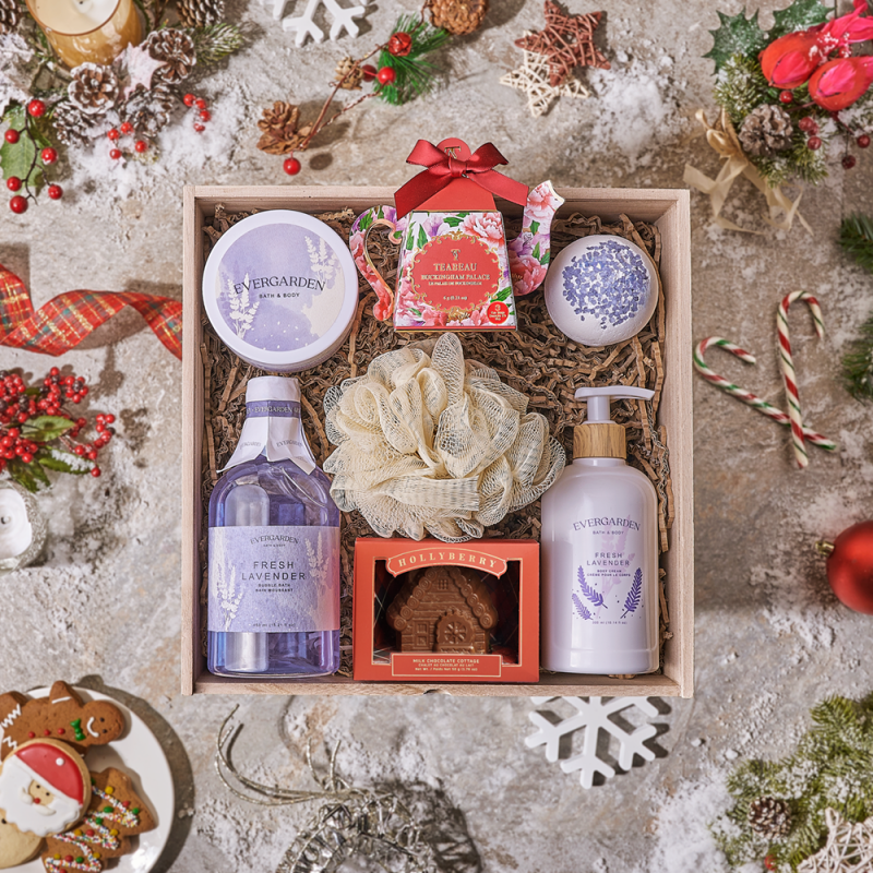 Christmas Tea & Bath Gift Box – Christmas gift baskets – USA delivery