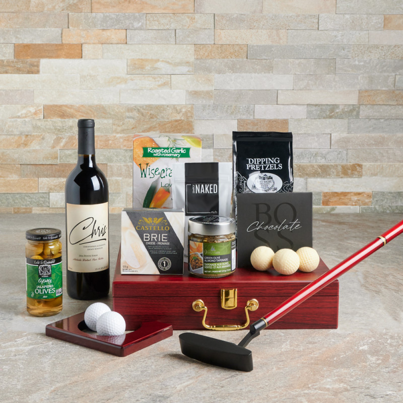 Golfing, Wine, & Snack Gift Set – Wine gift baskets – Canada delivery ...